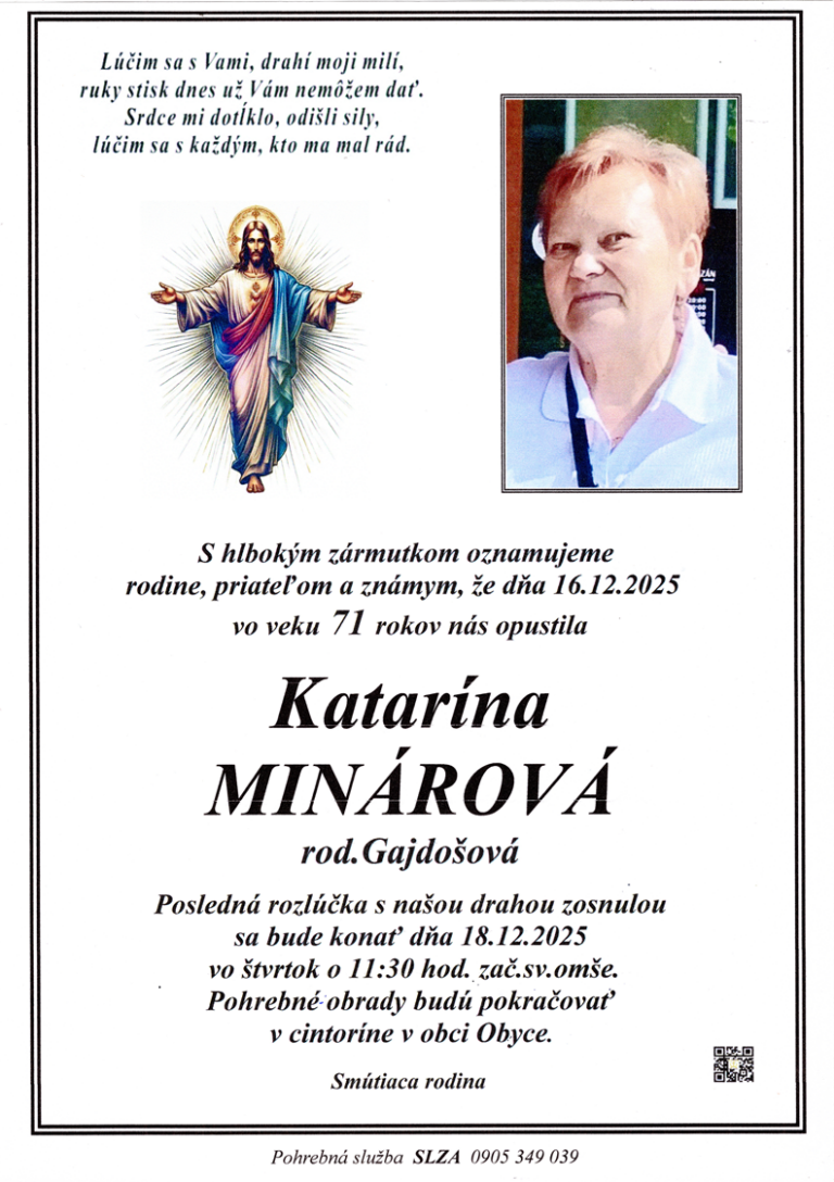 Smútočné oznámenia - SLZA